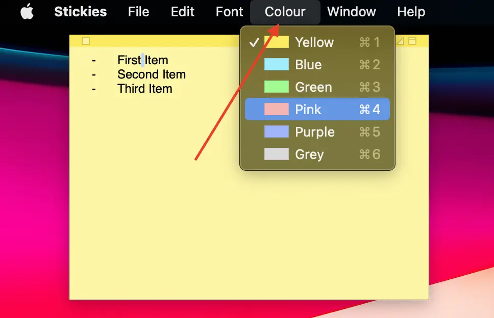 How To Change Background Color Of Mac Stickies SoftTuts