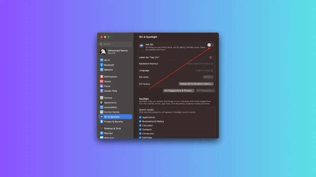 How To Turn Off Siri On Mac Softtuts