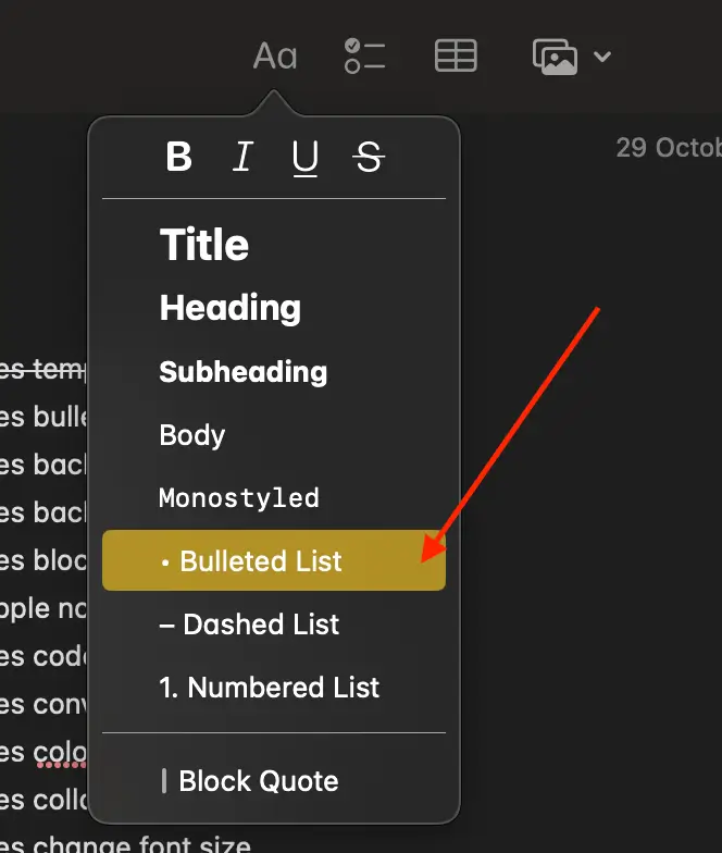 How To Add Bullet Points In Apple Notes SoftTuts